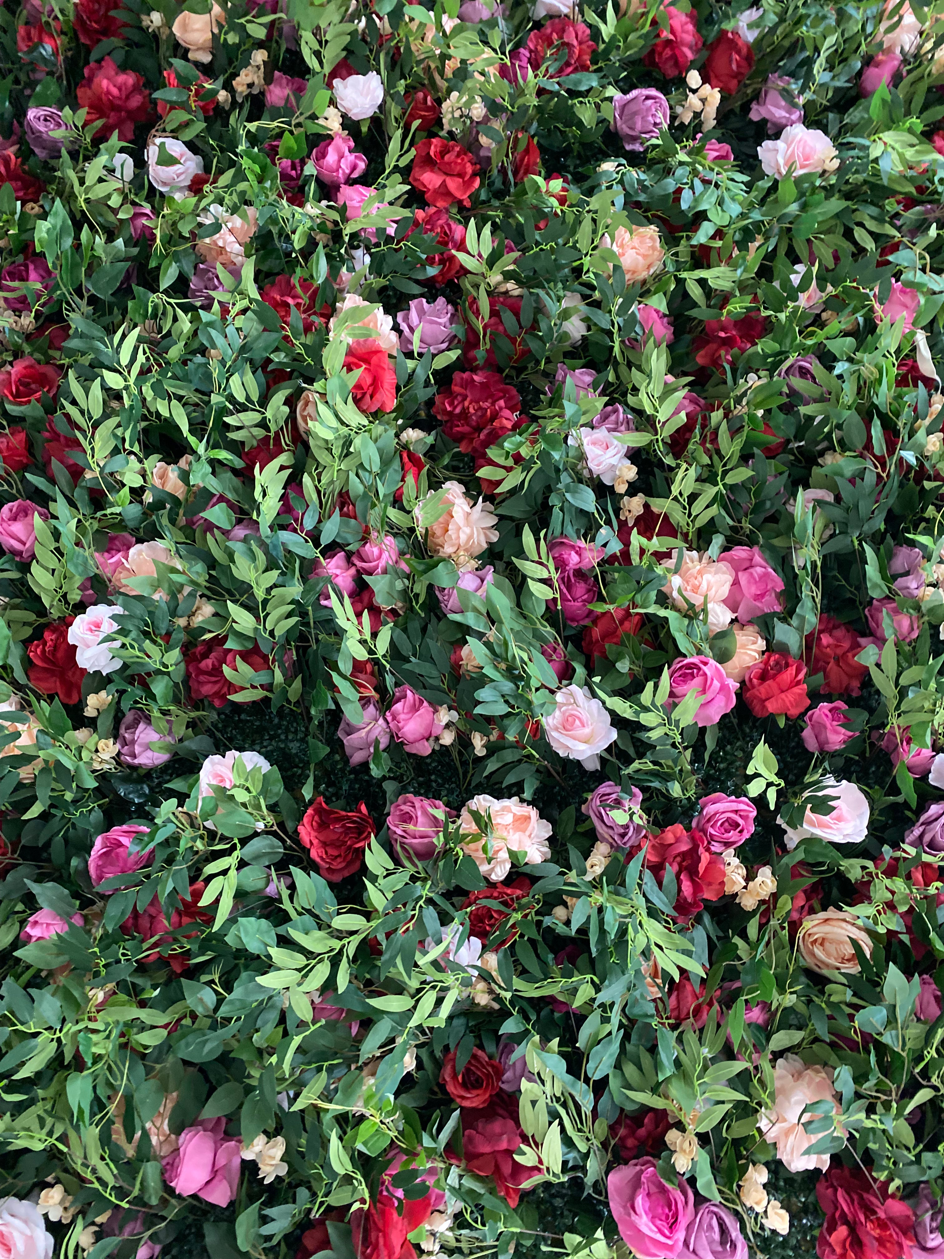 Multicolor Rose Wall – PBC Venue Inventory