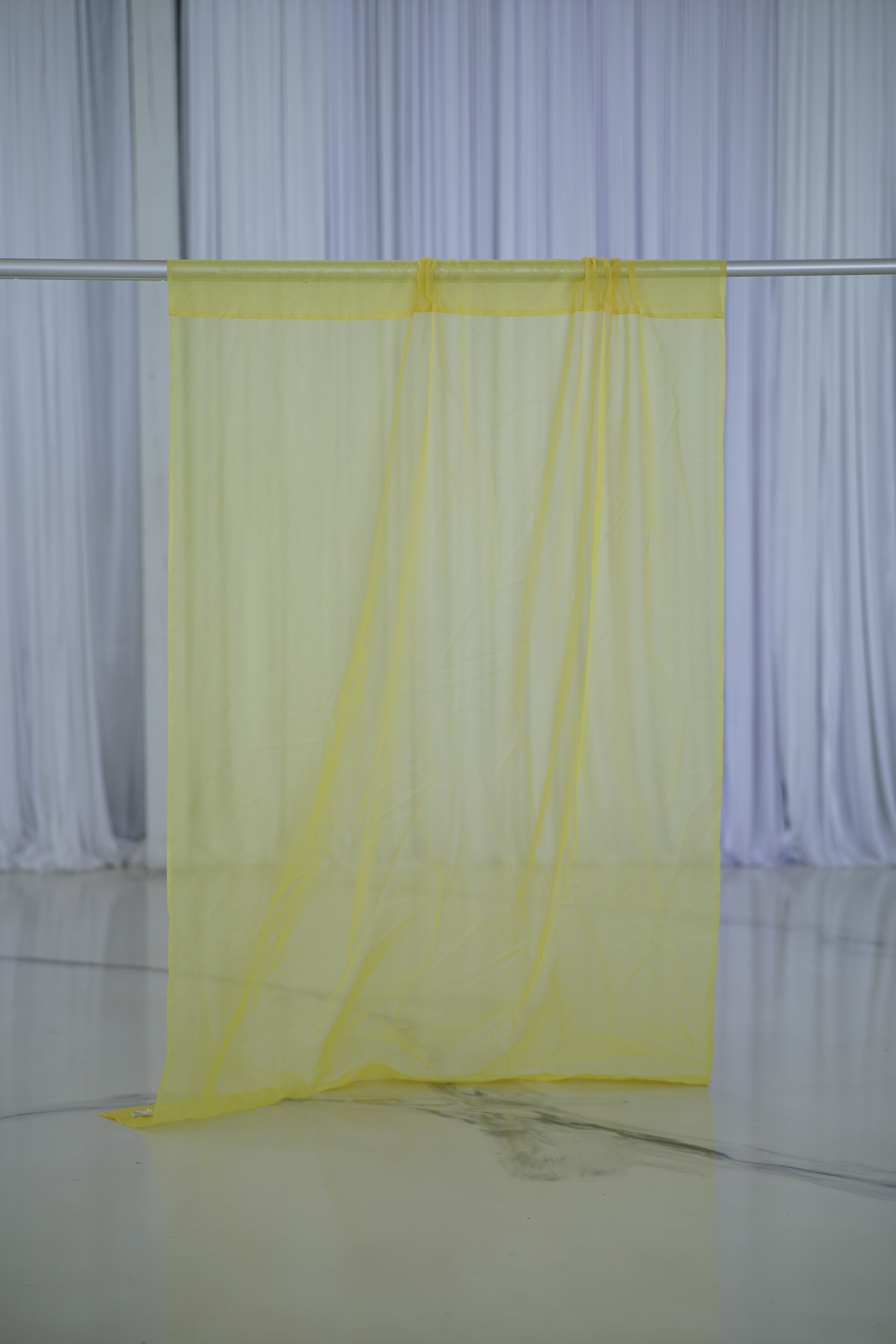 Yellow Sheer Curtain – PBC Venue Inventory